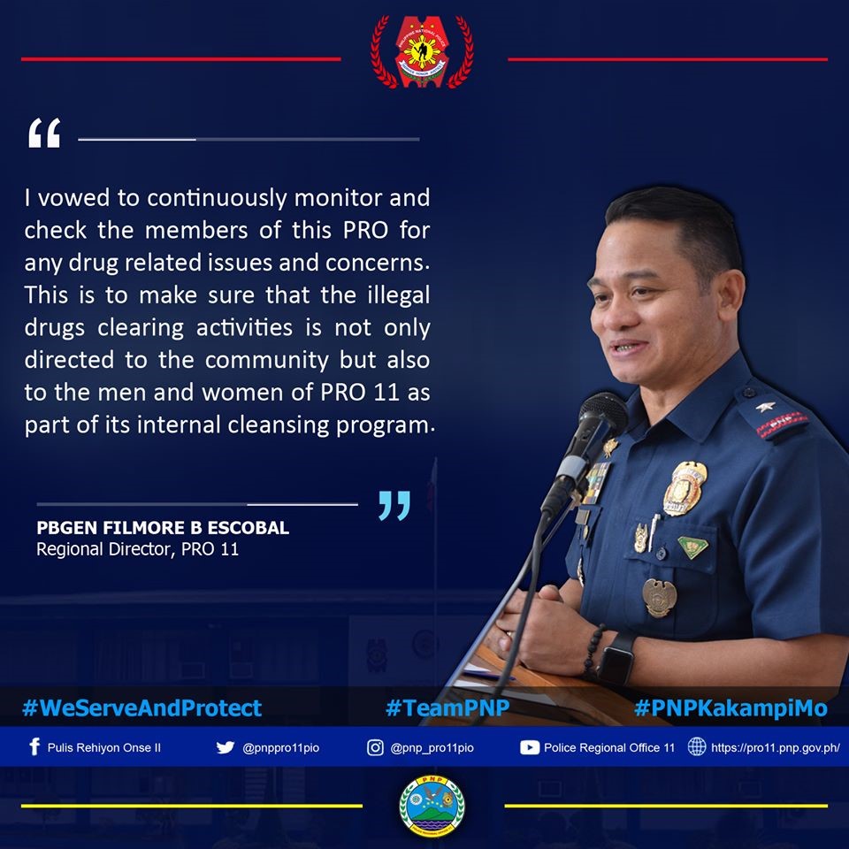 Police Regional Office 11 Announce The Negative Result Of 70 PCO’s And ...