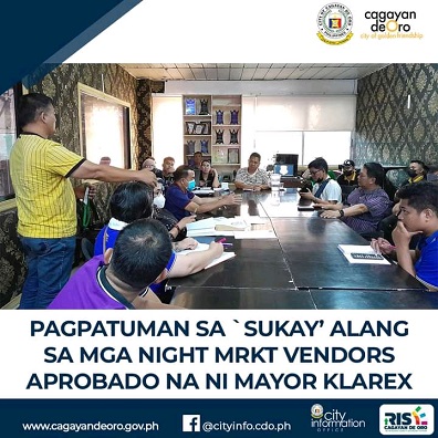 Cagayan de Oro: Pagpatuman sa `Sukay’ alang sa mga night market vendors ...