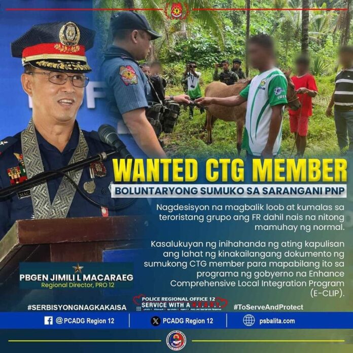 General Santos: Membro sa CTG nga wanted, Boluntaryong mitahan sa ...